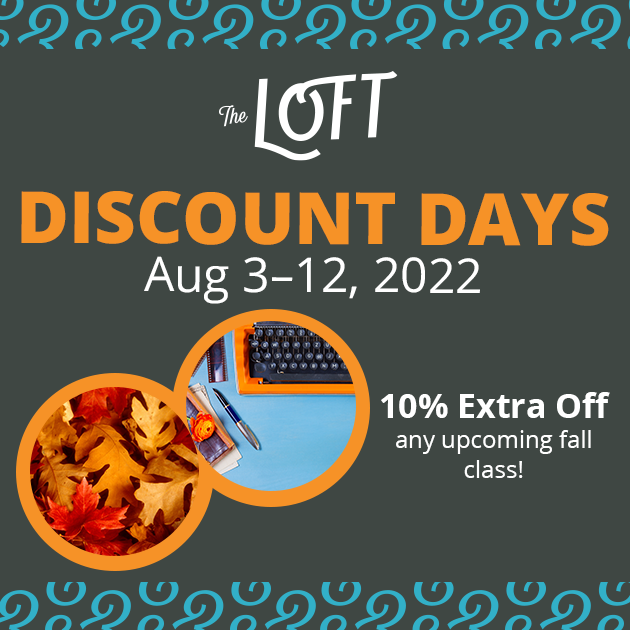 Discount Days Fall 2022 | The Loft Literary Center